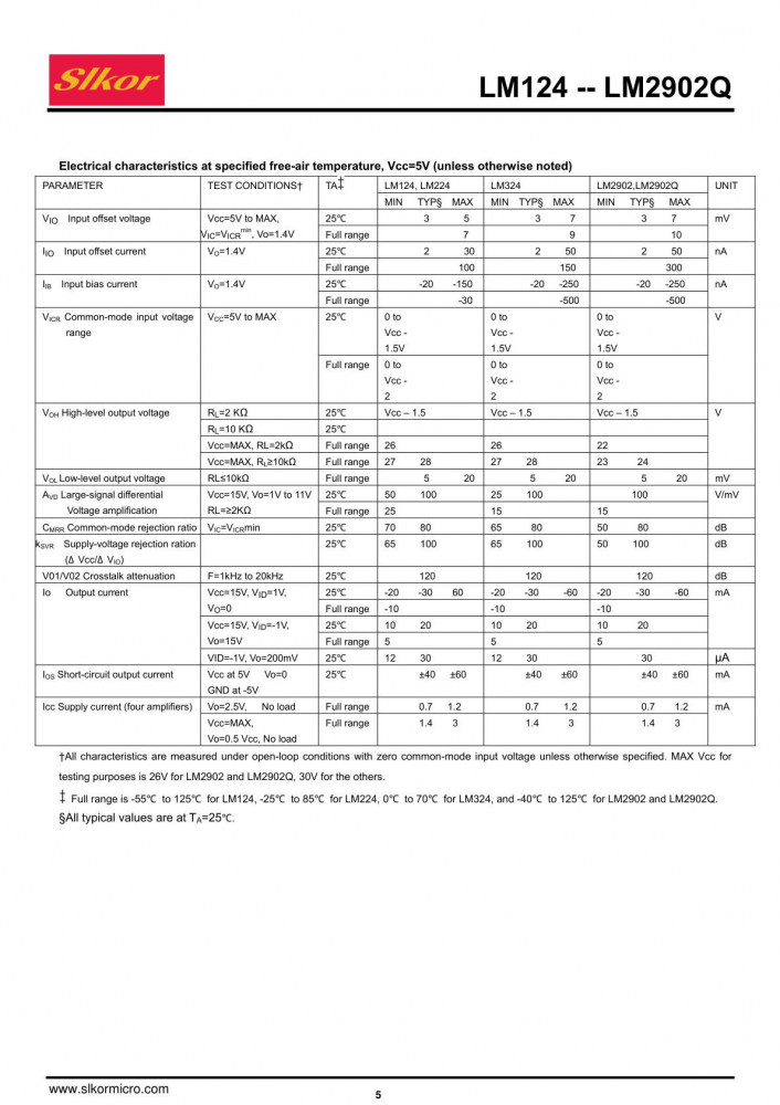 LM124D technical document page 5