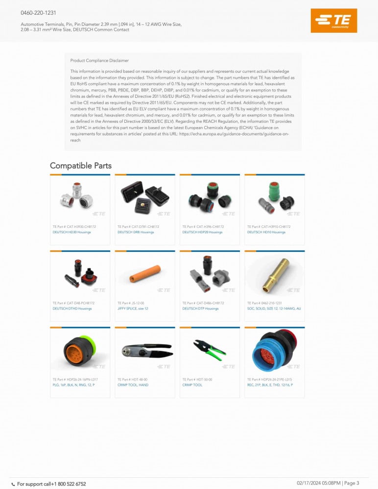 0460-220-1231 technical document page 3