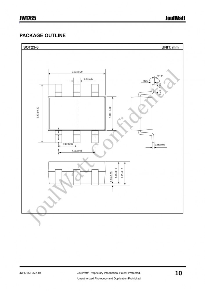 JW1765 datasheet page 10