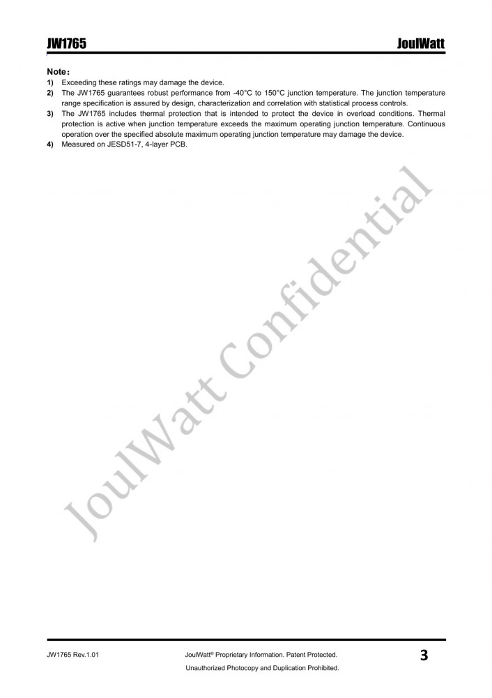 JW1765 datasheet page 3