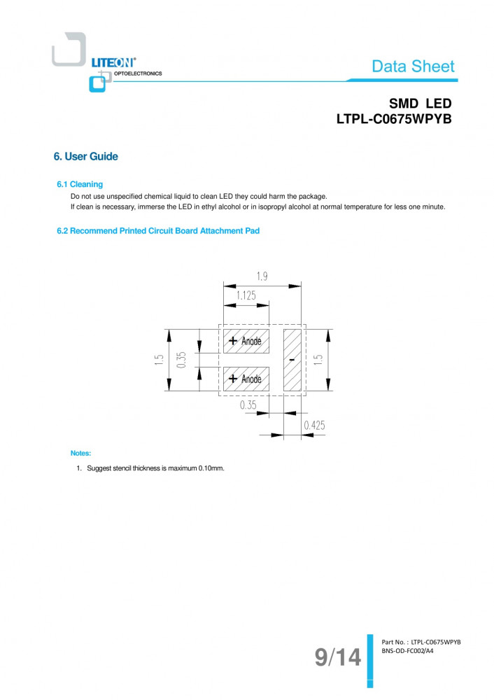 LTPL-C0675WPYB datasheet page 10