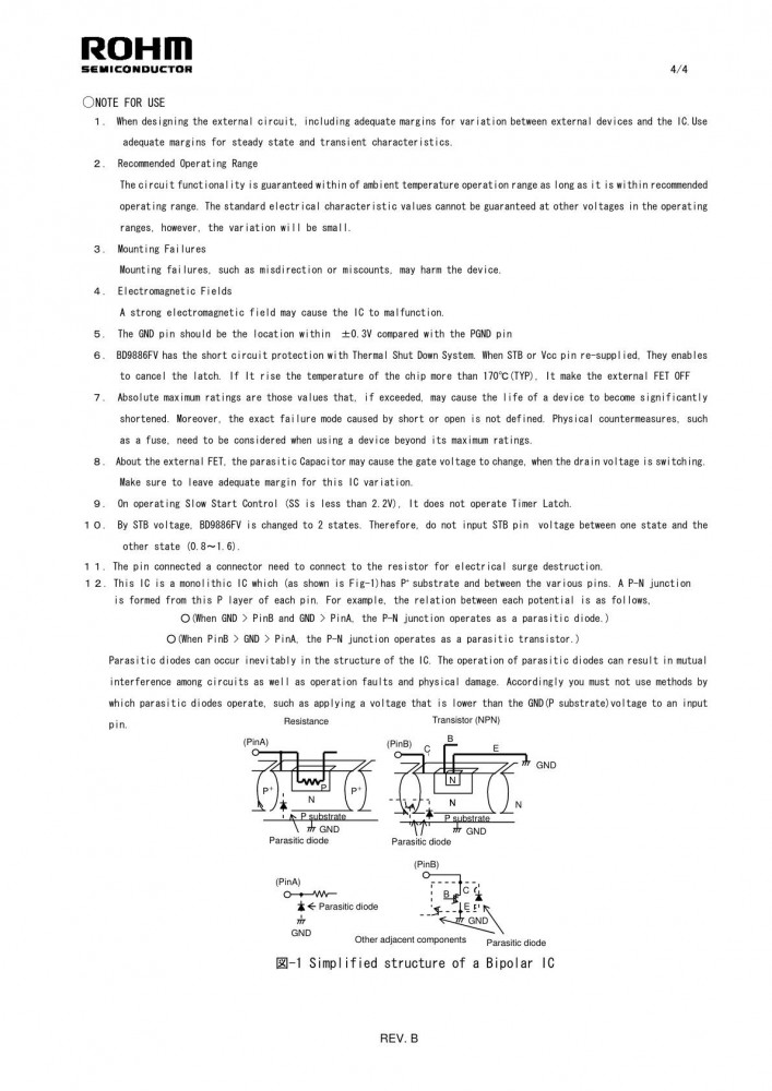 BD9886FV-E2 datasheet page 4