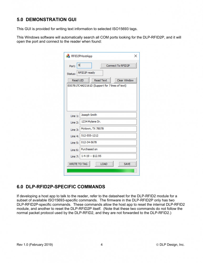 DLP-RFID2P technical document page 4