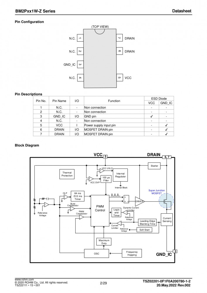 BM2P241W-Z technical document page 2