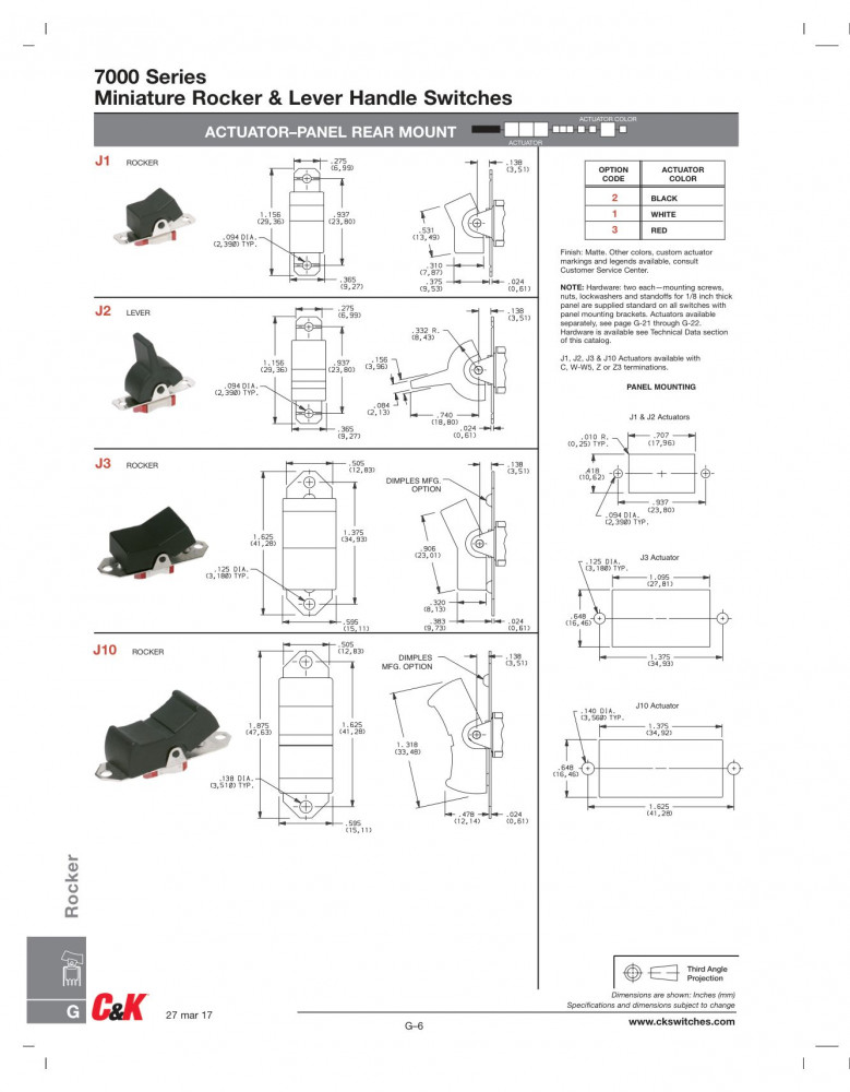 C&K 7000 Series datasheet page 4