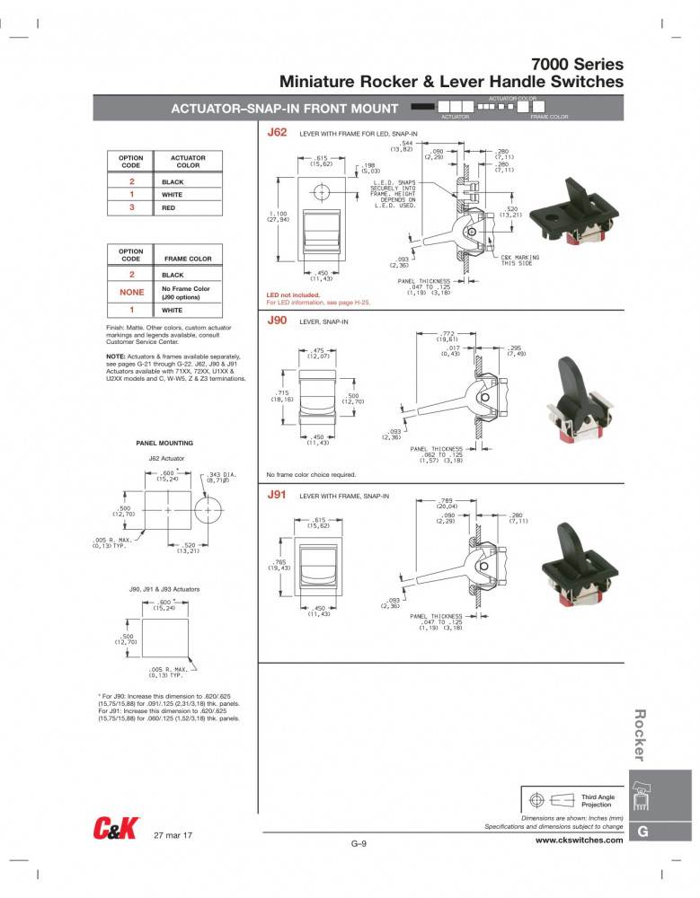 C&K 7000 Series datasheet page 7