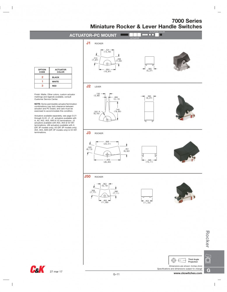 C&K 7000 Series datasheet page 9