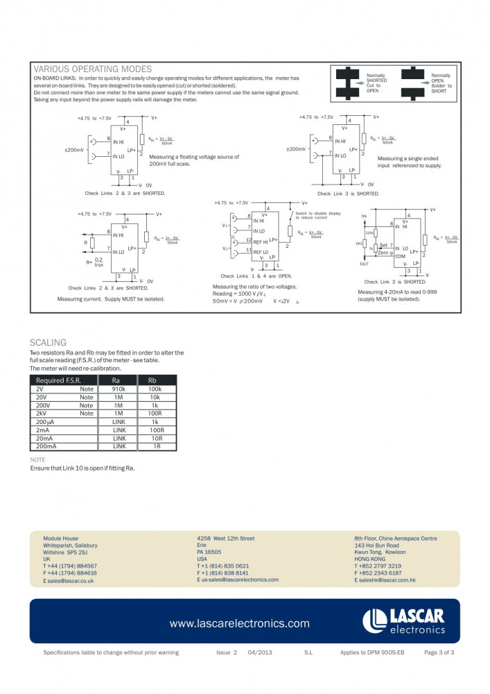 DPM 950S-EB-W technical documentation page 3