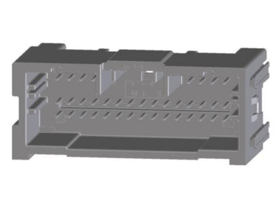 Mini50 Unsealed Right-Angle Header, UL 94 HB, 38 Circuits, Polarization A, Black, Tape and Reel