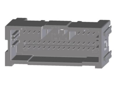 Mini50 Unsealed Right-Angle Header, UL 94 HB, 3 Rows, 38 Circuits, Polarization Option C, Dark Gray, Tape and Reel