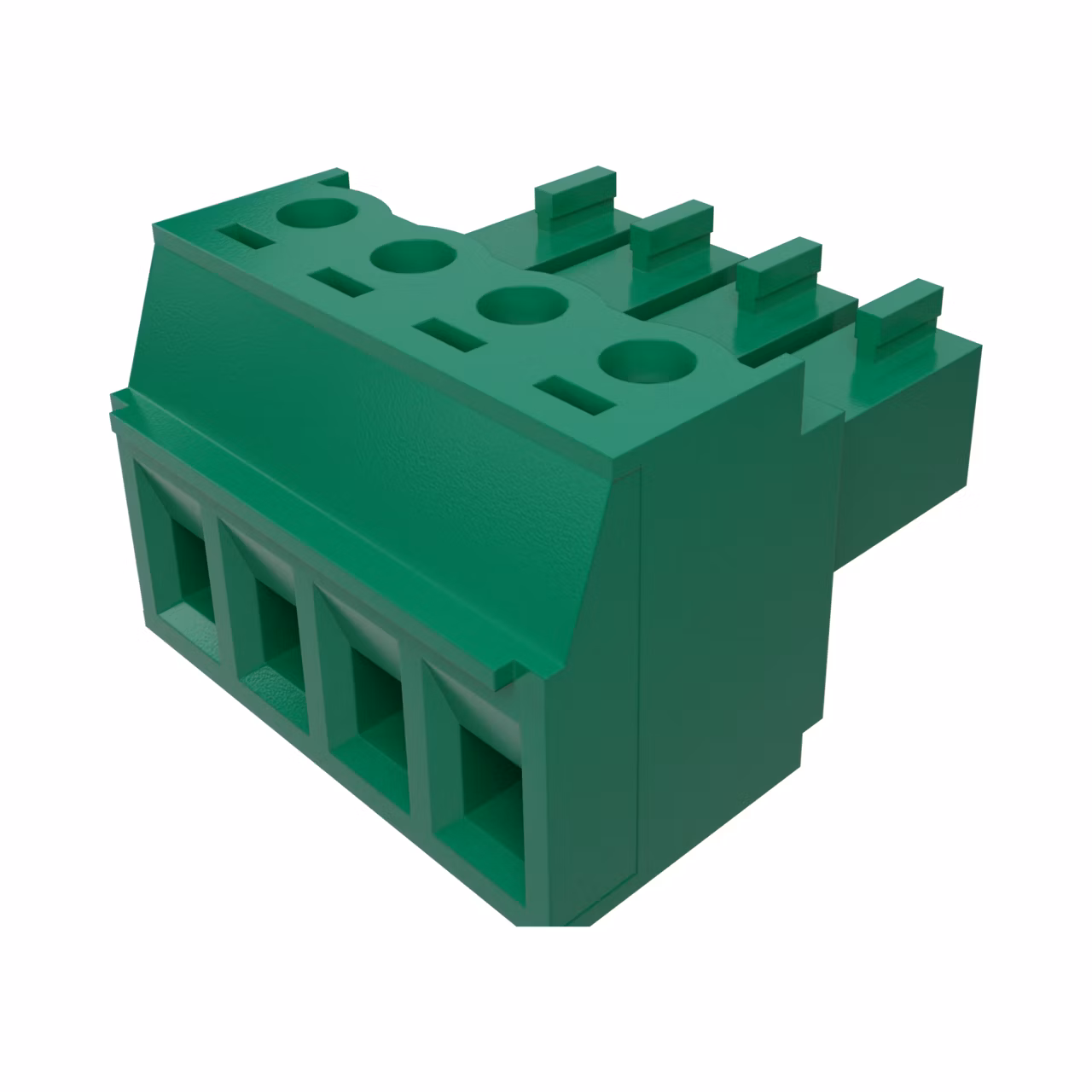 3.81mm Pitch Eurostyle Horizontal Plug, Green Housing, Gold (Au) Plated,  4 Circuits for sale