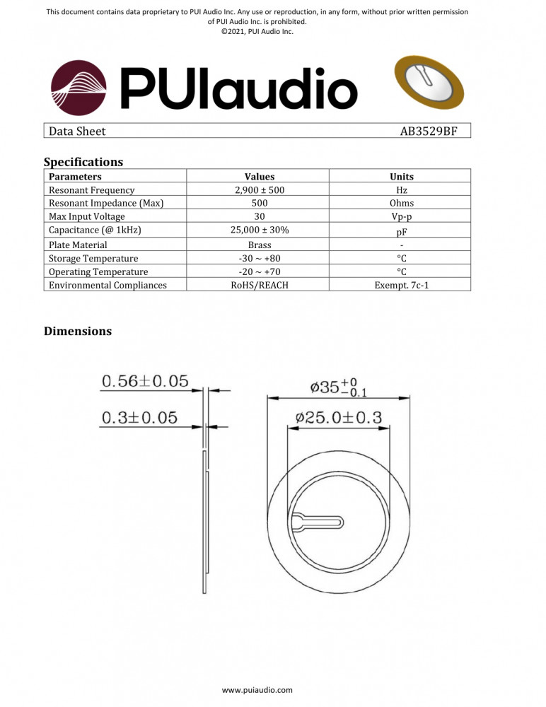 AB3529BF datasheet page 1