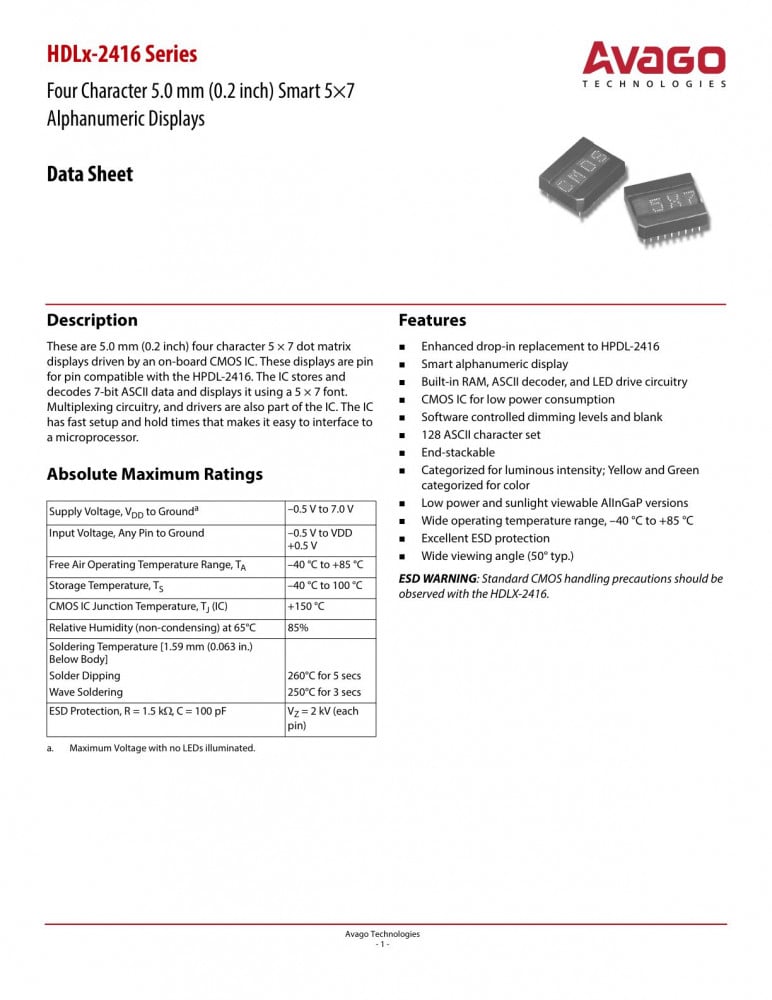HDLG-2416-FG000 datasheet page 1