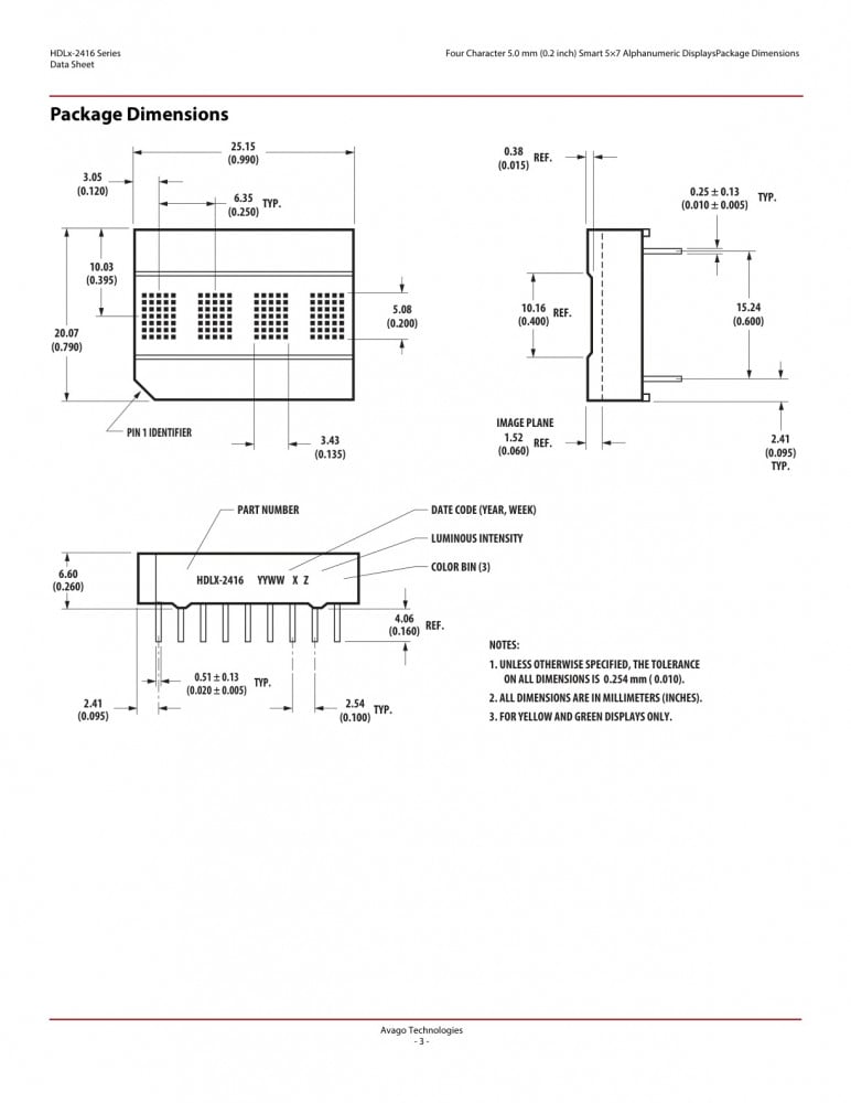 HDLG-2416-FG000 datasheet page 3