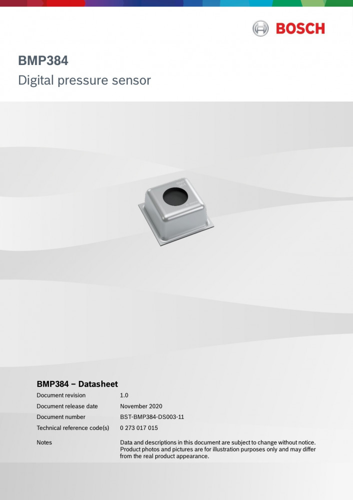 BMP384 datasheet page 1