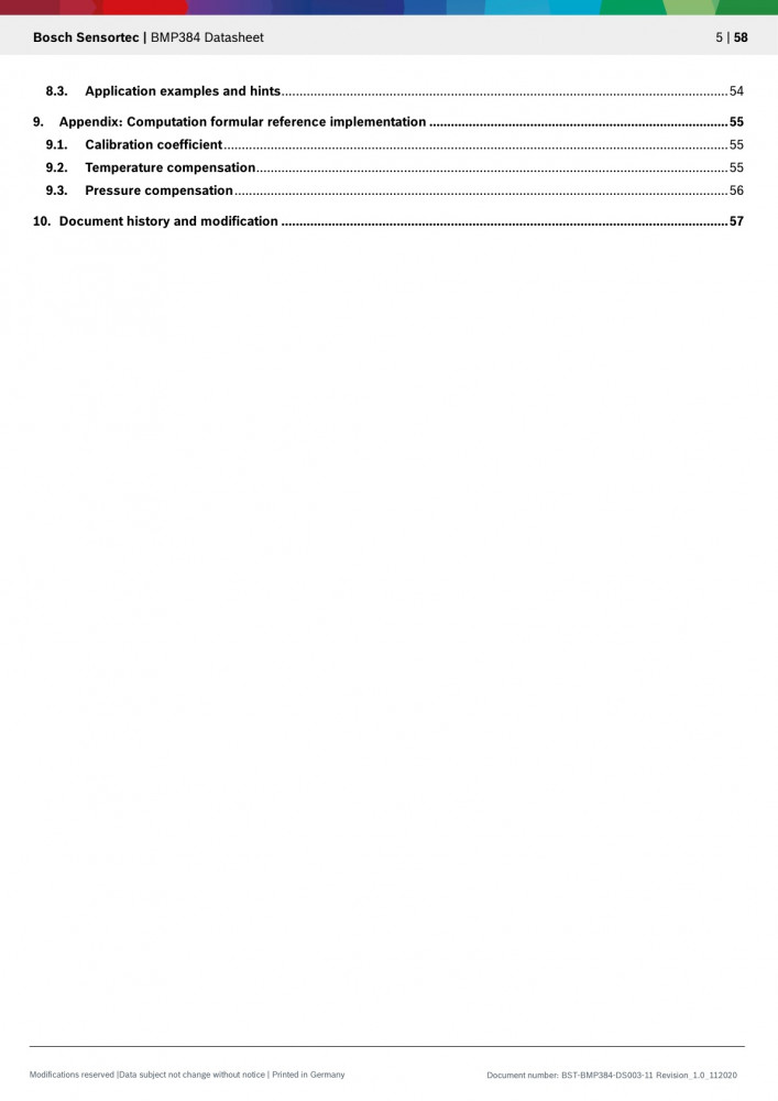 BMP384 datasheet page 5