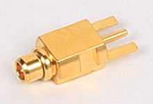 MMCX Plug, Straight, PCB Receptacle, Edge Mount, Brass Body, Gold (Au) Plating, Tape and Reel, 50 Ohms for sale