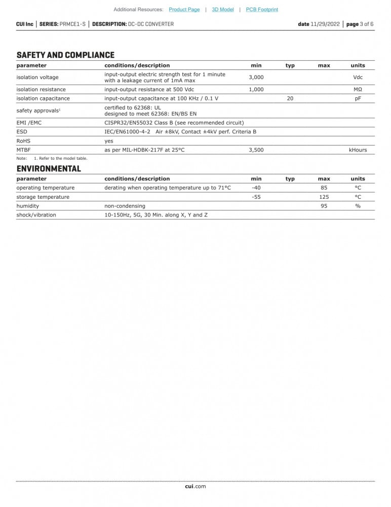 PRMCE1-S series datasheet page 3