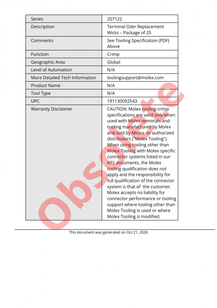 Product document image 2 for Molex 638900721