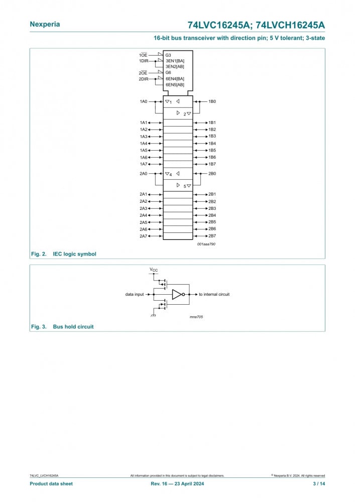 Nexperia datasheet page 3