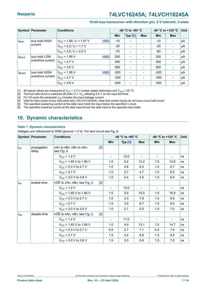 Nexperia datasheet page 7