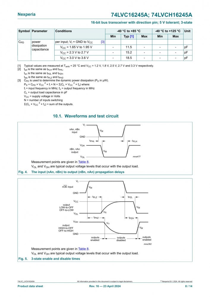 Nexperia datasheet page 8