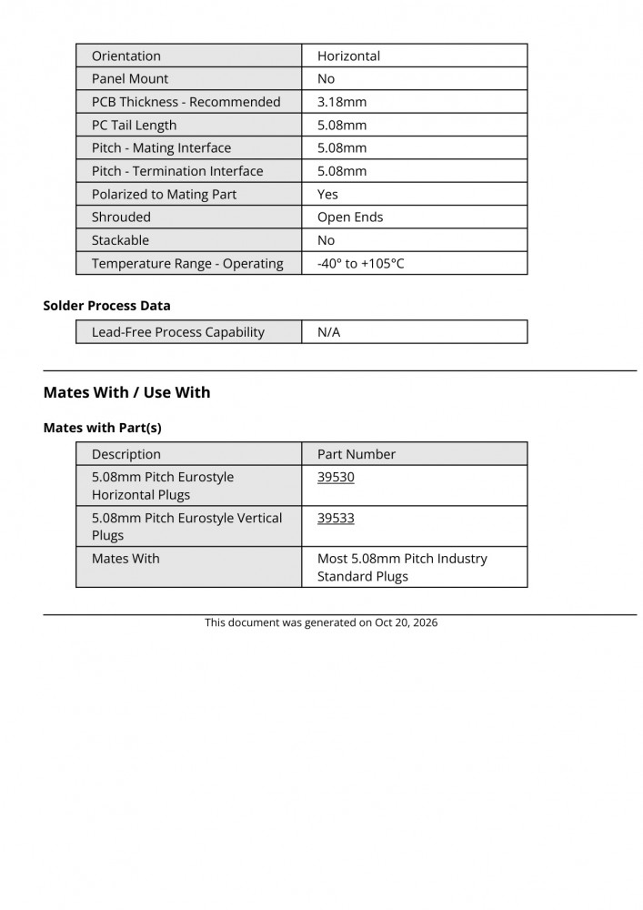 Molex 395320013 technical document image, page 3