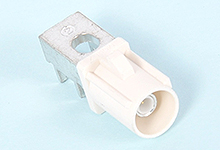 Gang of 6 MPRF Jack, Standard, Right Angle, PCB Receptacle, Through Hole, 2.69mm Leg Length, Tray, 50 Ohms