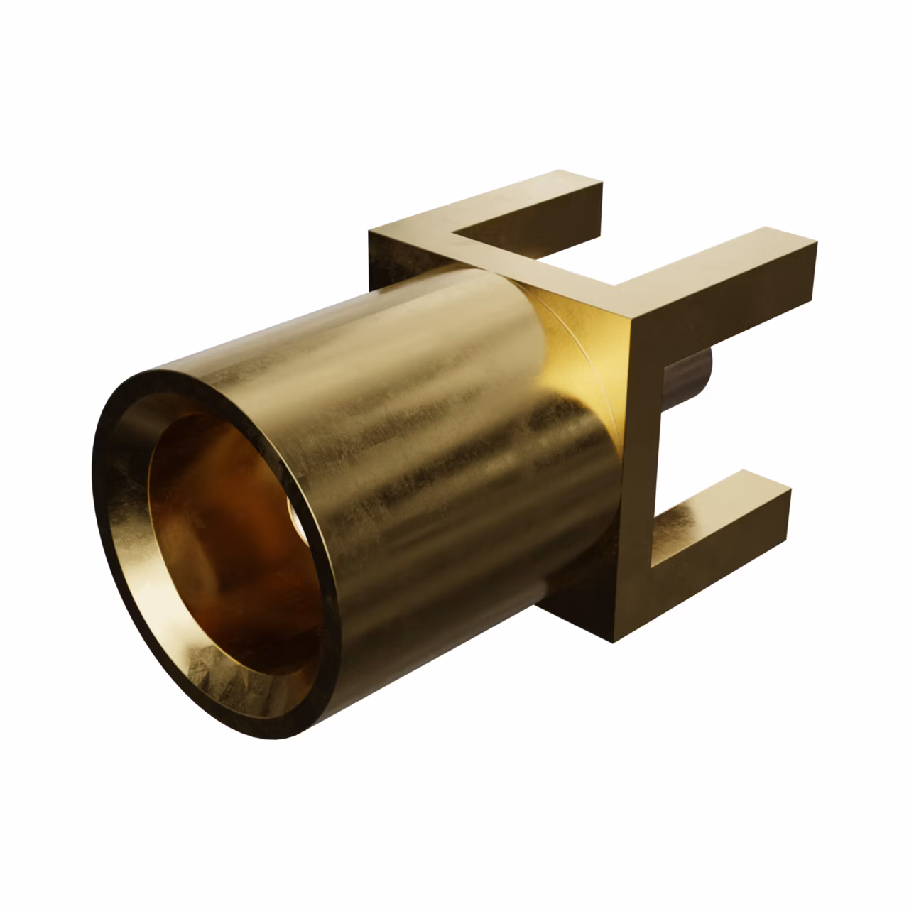 SSMCX Jack, Straight, PCB Receptacle, Through Hole, Brass Body, Gold (Au) Plated, Bag, 50 Ohms for sale