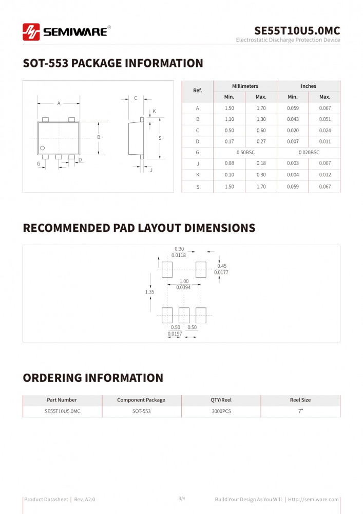 SE55T10U5.0MC datasheet preview, page 3