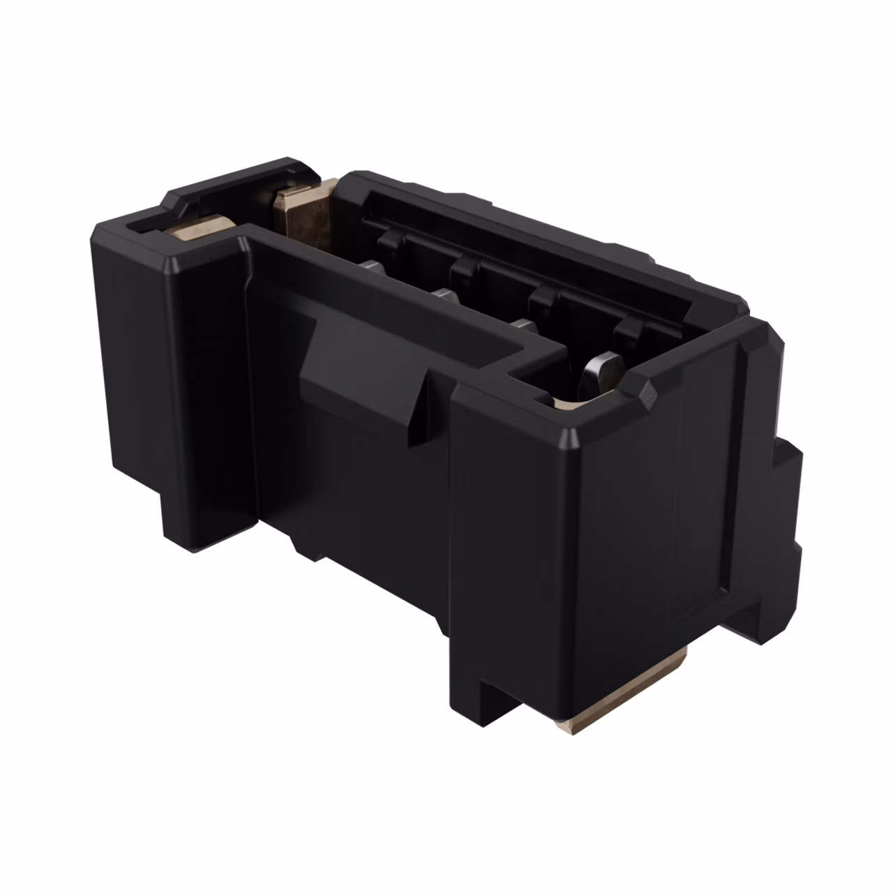 1.50mm Pitch, Micro-Lock Plus PCB Header, Single Row, Right Angle, Surface Mount, Tin-Bismuth Plating, Positive Lock, 4 Circuits, Black for sale