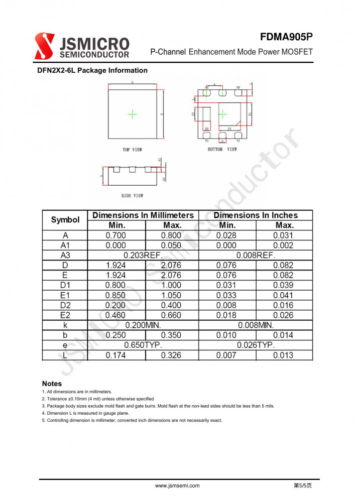 FDMA905P datasheet page 5