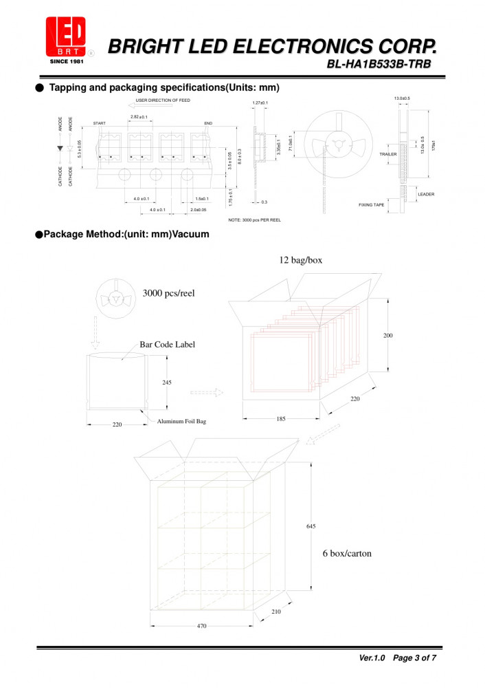 BL-HA1B533B-TRB datasheet page 3