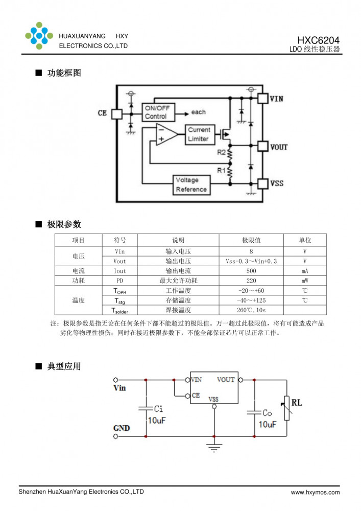 HXC6204B332MR datasheet page 2