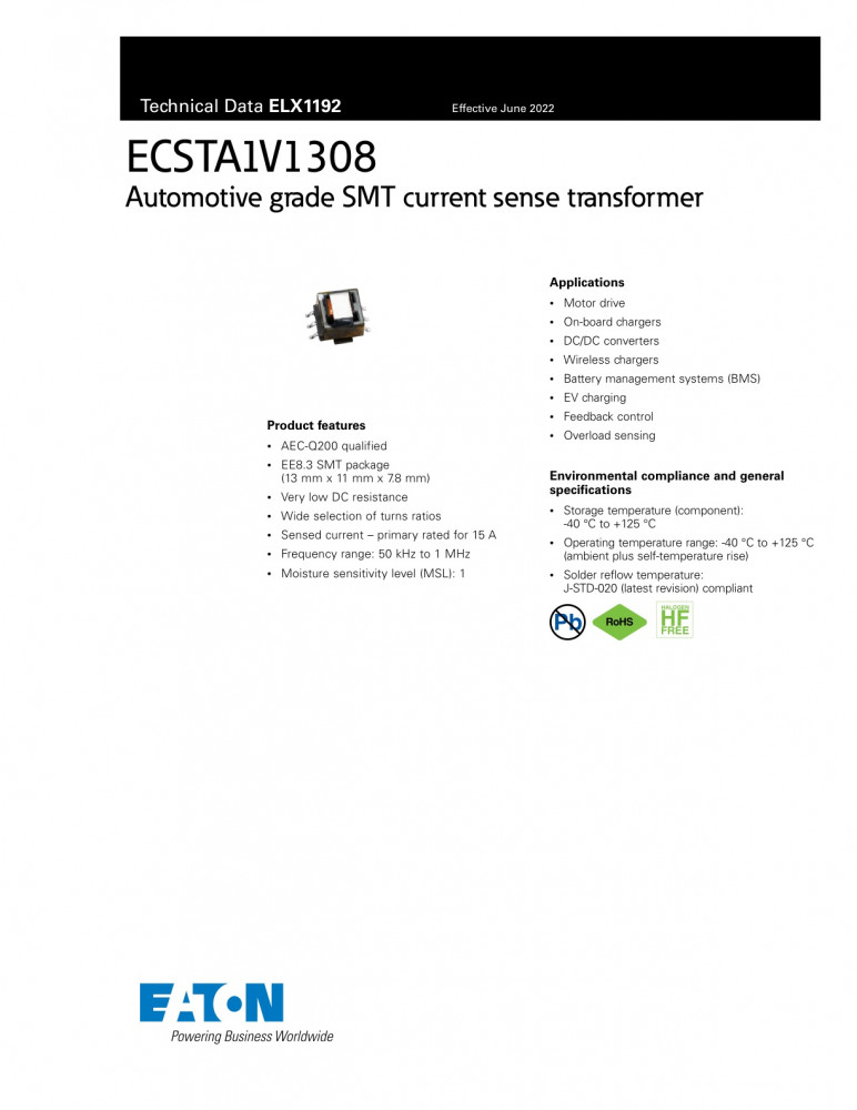 ECSTA1V1308 product overview