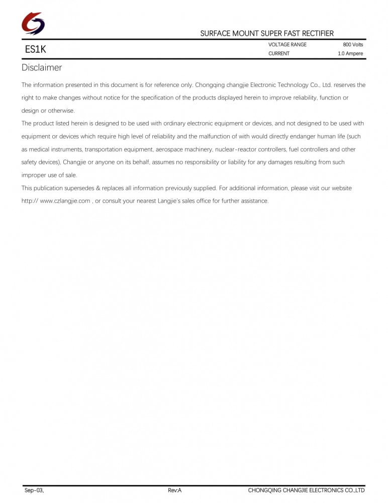 ES1K datasheet page 6