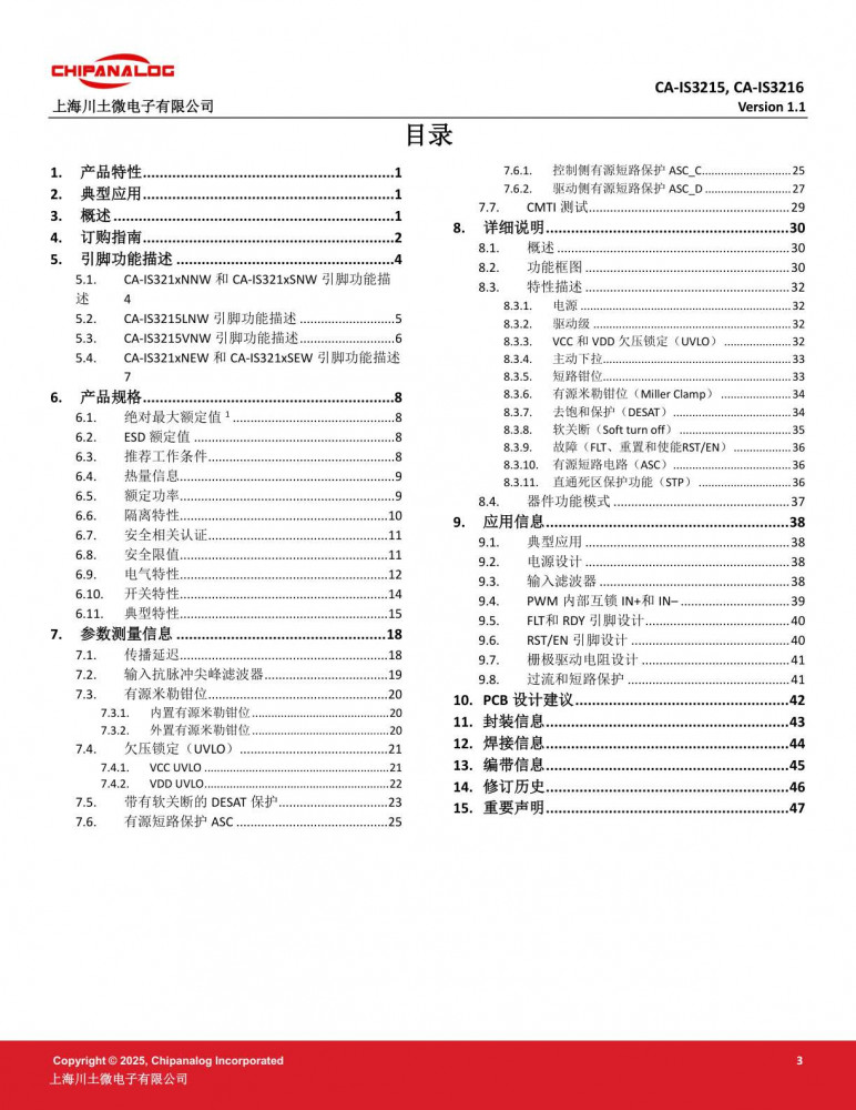 CA-IS3215VNW datasheet page 3