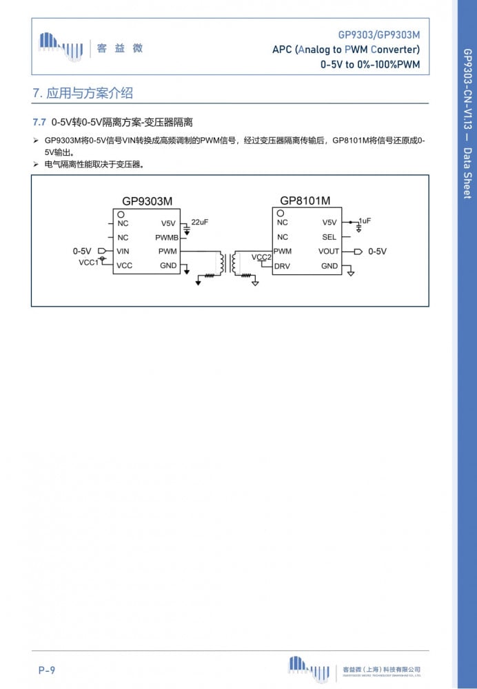 GP9303 datasheet page 9