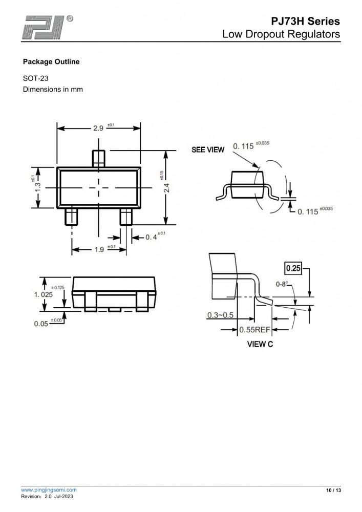 PJ73HM50SA datasheet page 10