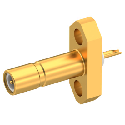 SSMC / RIGHT ANGLE PLUG FEMALE CRIMP TYPE FOR 2.6/50 D CABLE GOLD