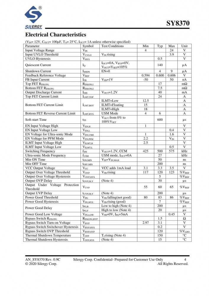 SY8370TMC datasheet page 4