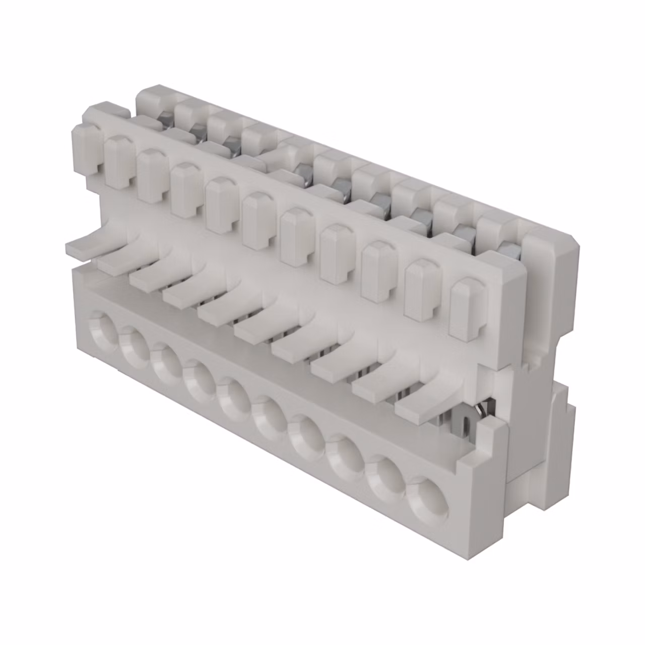 Appli-Mate RAST 2.5 IDT Housing, 2.50mm Pitch, Direct/Indirect, Female, 10 Circuits, All Position Keys, Polarizing Rib Between Circuits 4 and 5 for sale
