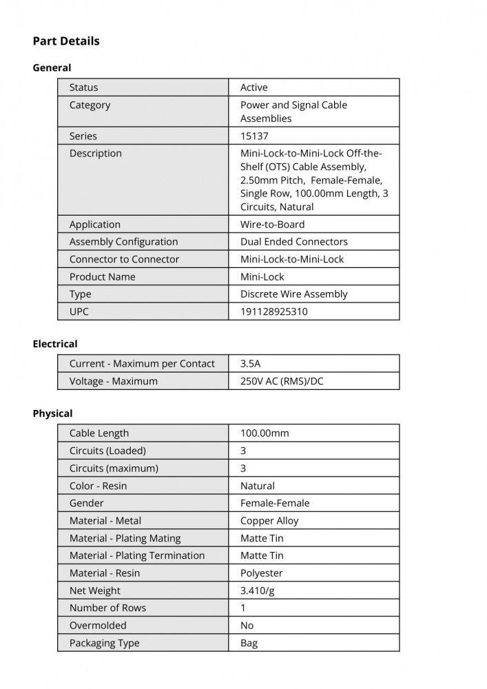 MOLEX 151370301 product document page 2