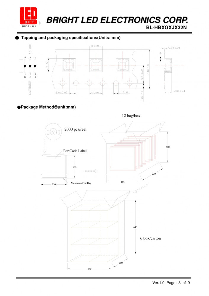 BL-HBXGXJX32N datasheet page 3