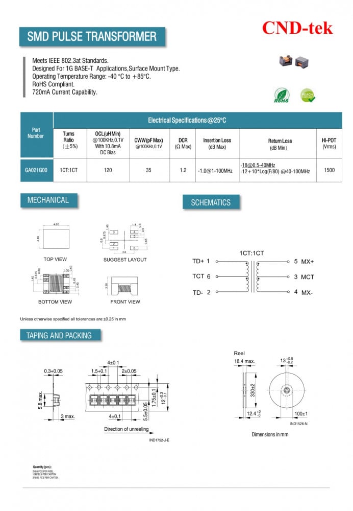 GA021G00 datasheet page