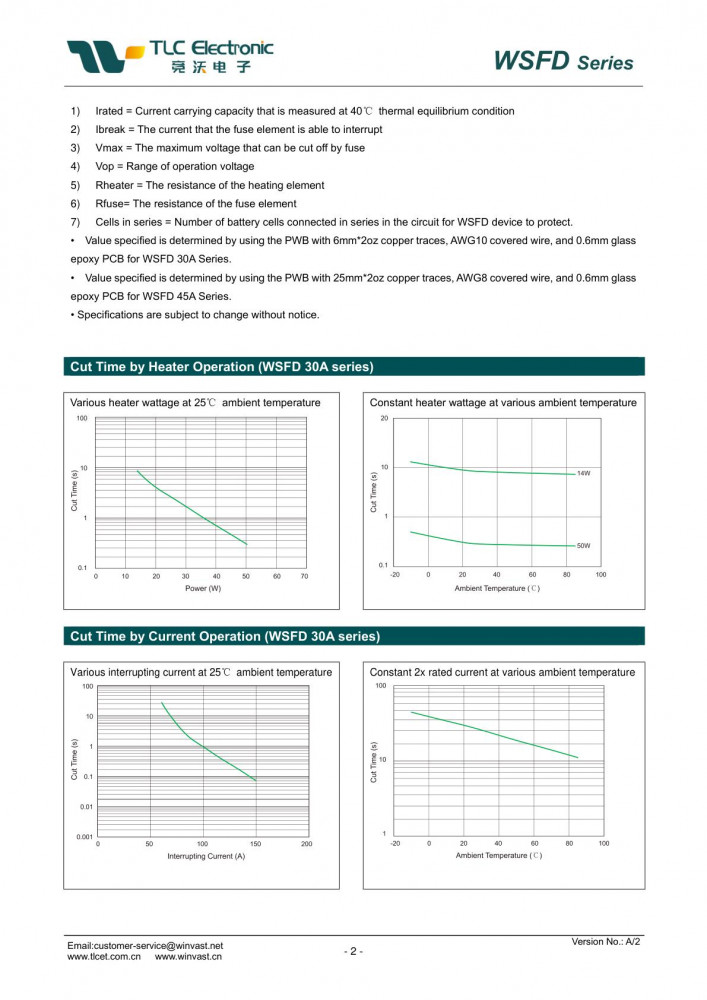 WSFD3050 specification sheet page 3