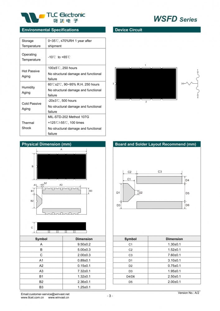 WSFD3050 specification sheet page 4