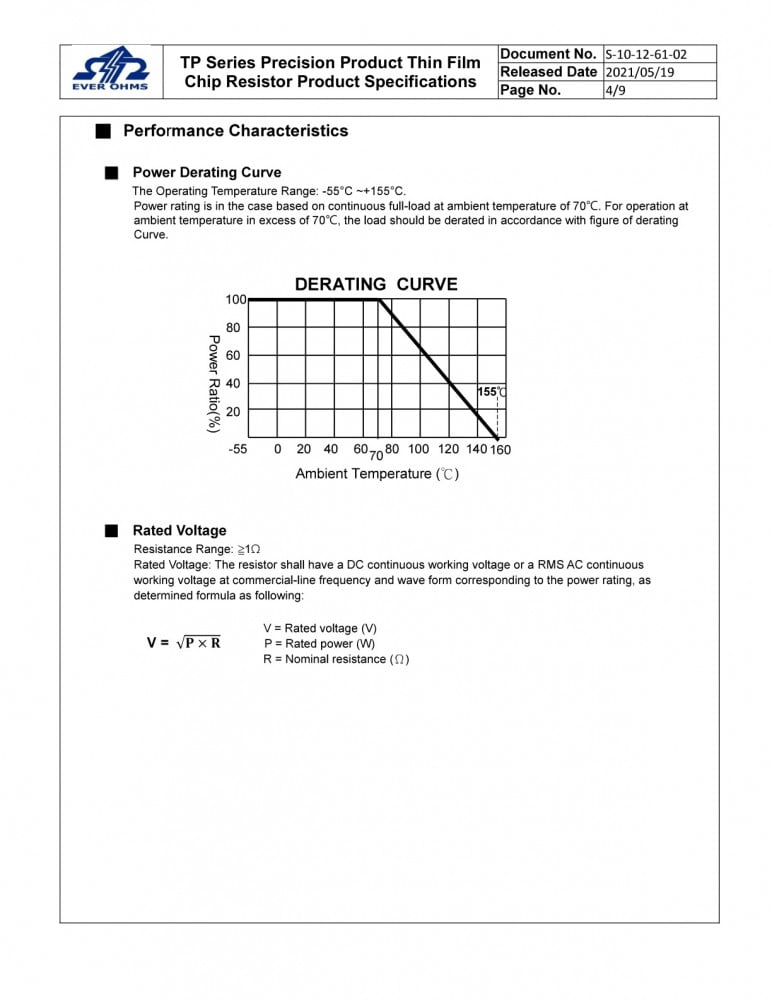 EVER OHMS TP Series datasheet page 4