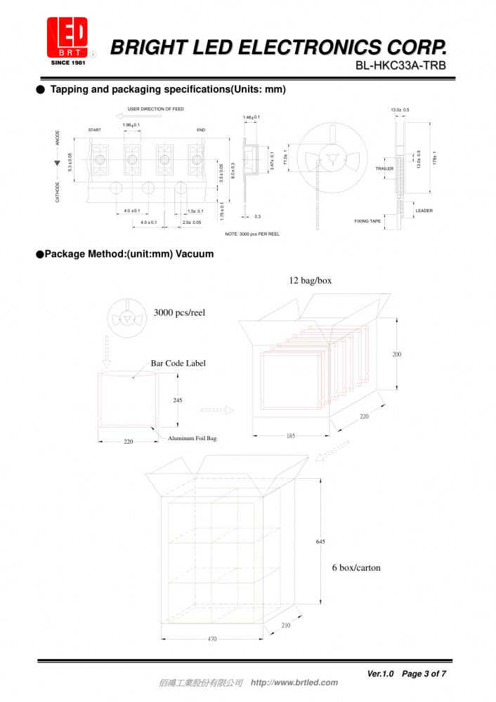 BL-HKC33A-TRB datasheet page 3