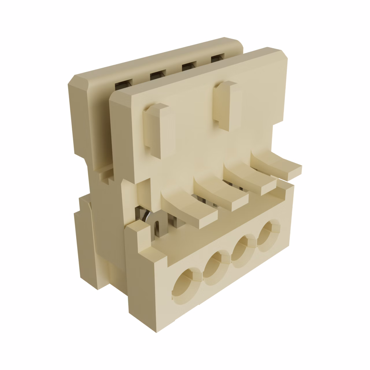 Appli-Mate RAST 2.5 Connector, 2.50mm Pitch, Female, 4 Circuits, Position Keys B, D and E Removed, Open Endwalls, Zeus Housing for sale